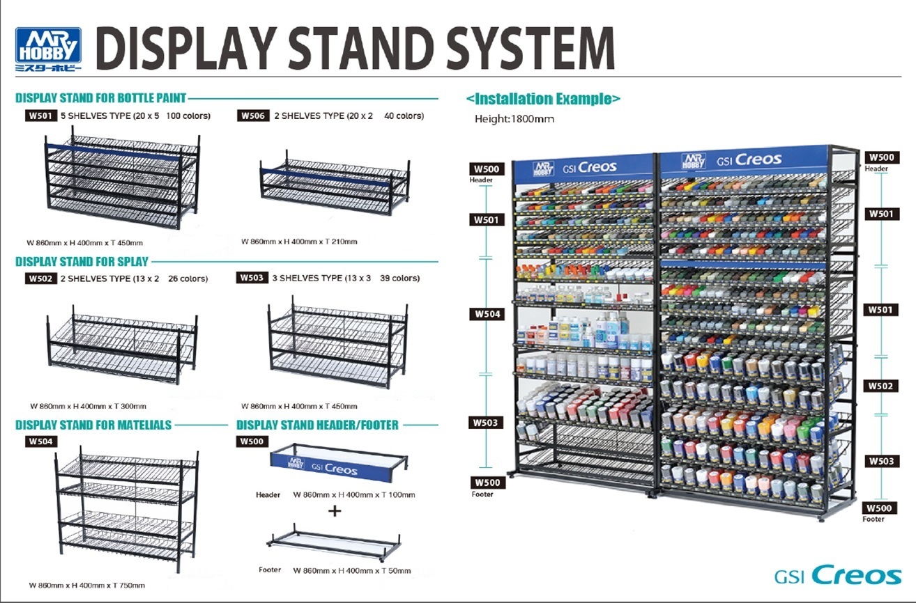 Mr Hobby Module for Spray 26 Colors Retail Display Rack (NOT FULL RACK ...